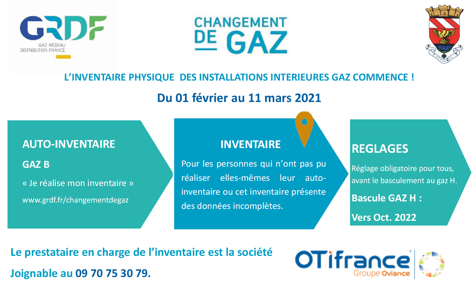 GRDF : changement de gaz – Site de la ville d'Outreau
