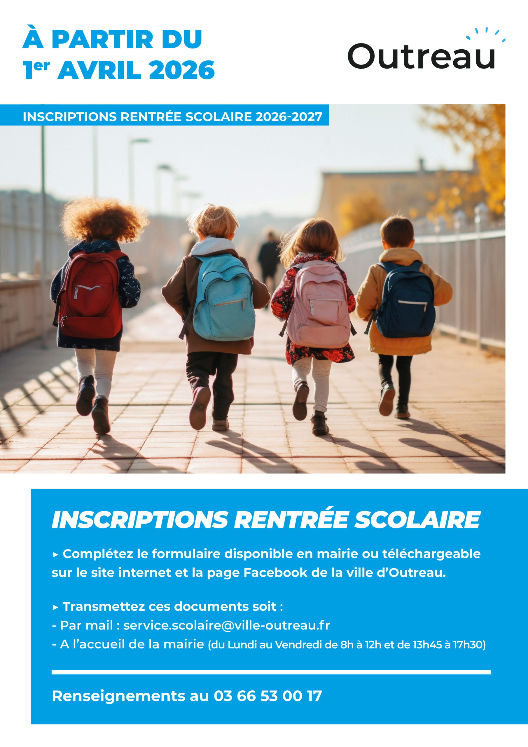 Inscriptions rentrée scolaire – Site de la ville d'Outreau